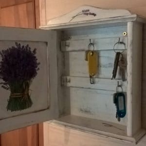 Key Cabinet Lavender Shabby Chic Provence Window Key Holder Lavender ...