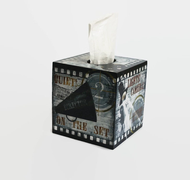 Gift for Actor Cinema Tissue Box Movie Camera Tissue Box Cover | Etsy