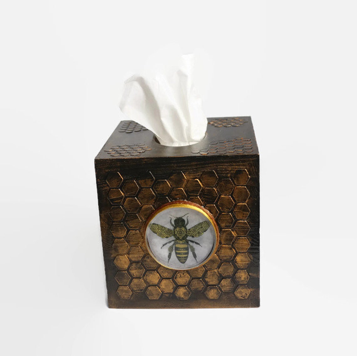Bee Home Decor Queen Bee Tissue Box Cover Bee Tissue Box Honey - Etsy