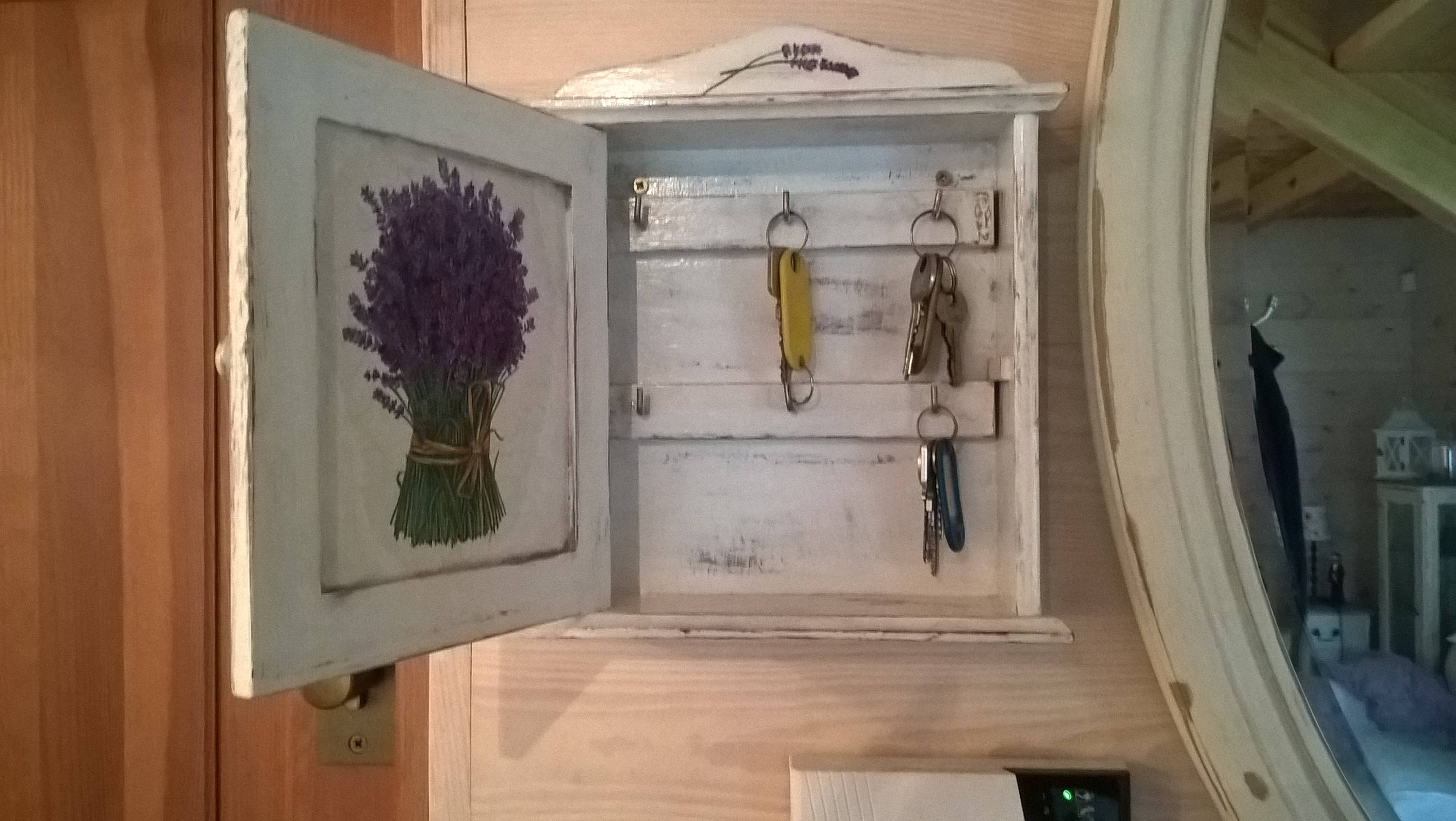 Key Cabinet Lavender Shabby Chic Provence Window Key Holder - Etsy