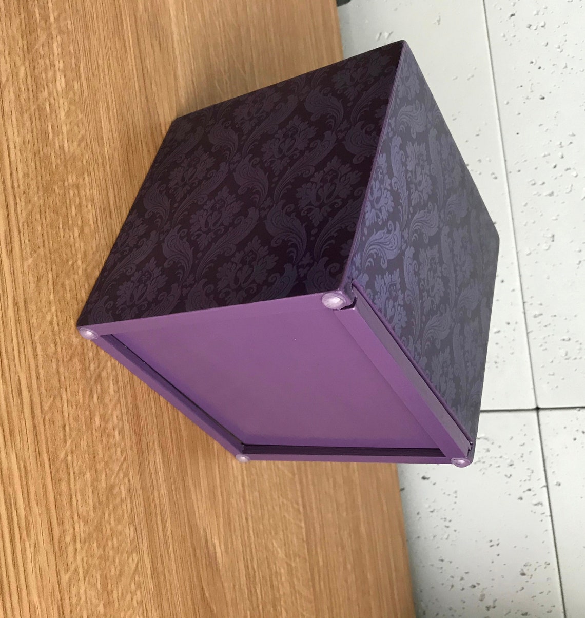 Damask Decor Purple Tissue Box Cover Square Moroccan Seamless - Etsy