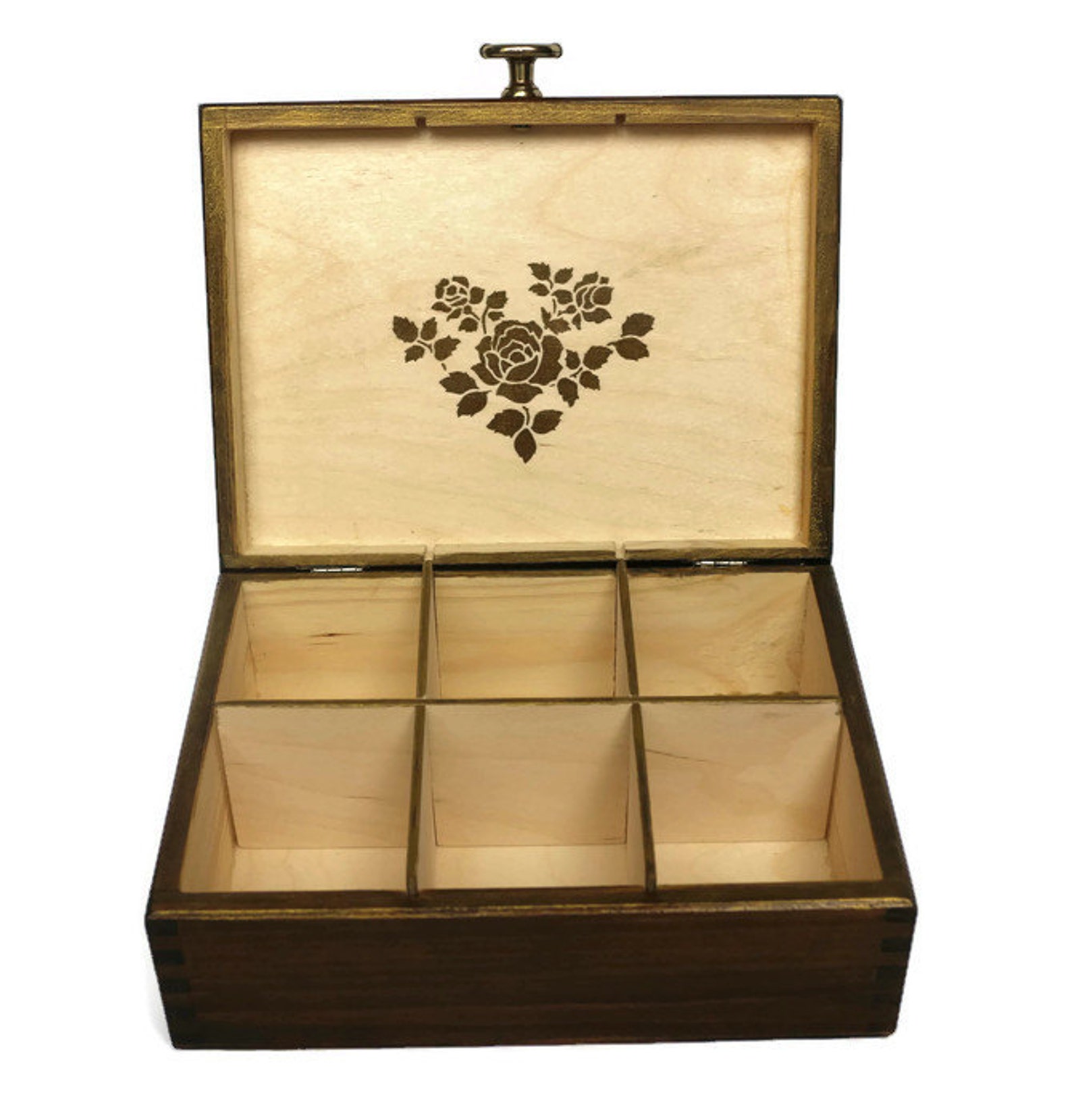 Tea Box Jewelry Box Roses Storage Box Keepsake Memory Box | Etsy