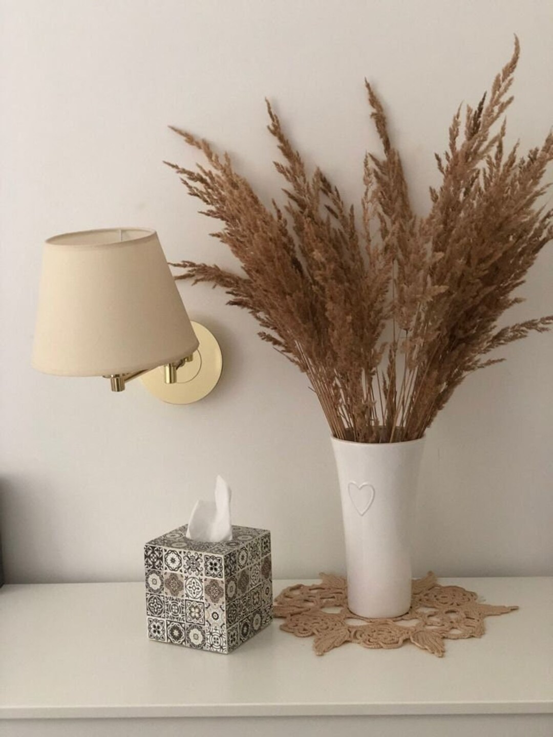 Housewarming Gift Beige Tiles Decor Tissue Box Cover Boho Home Decor ...