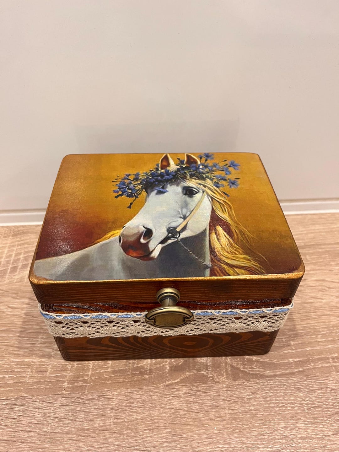 Horse Jewelry Box Storage Box Rustic Storage Box Memory Box Horse ...