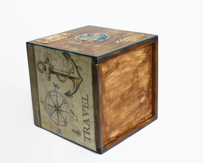 Tissue Box Cover Travel Theme Traveler Gift Square Tissue Box Tourist ...