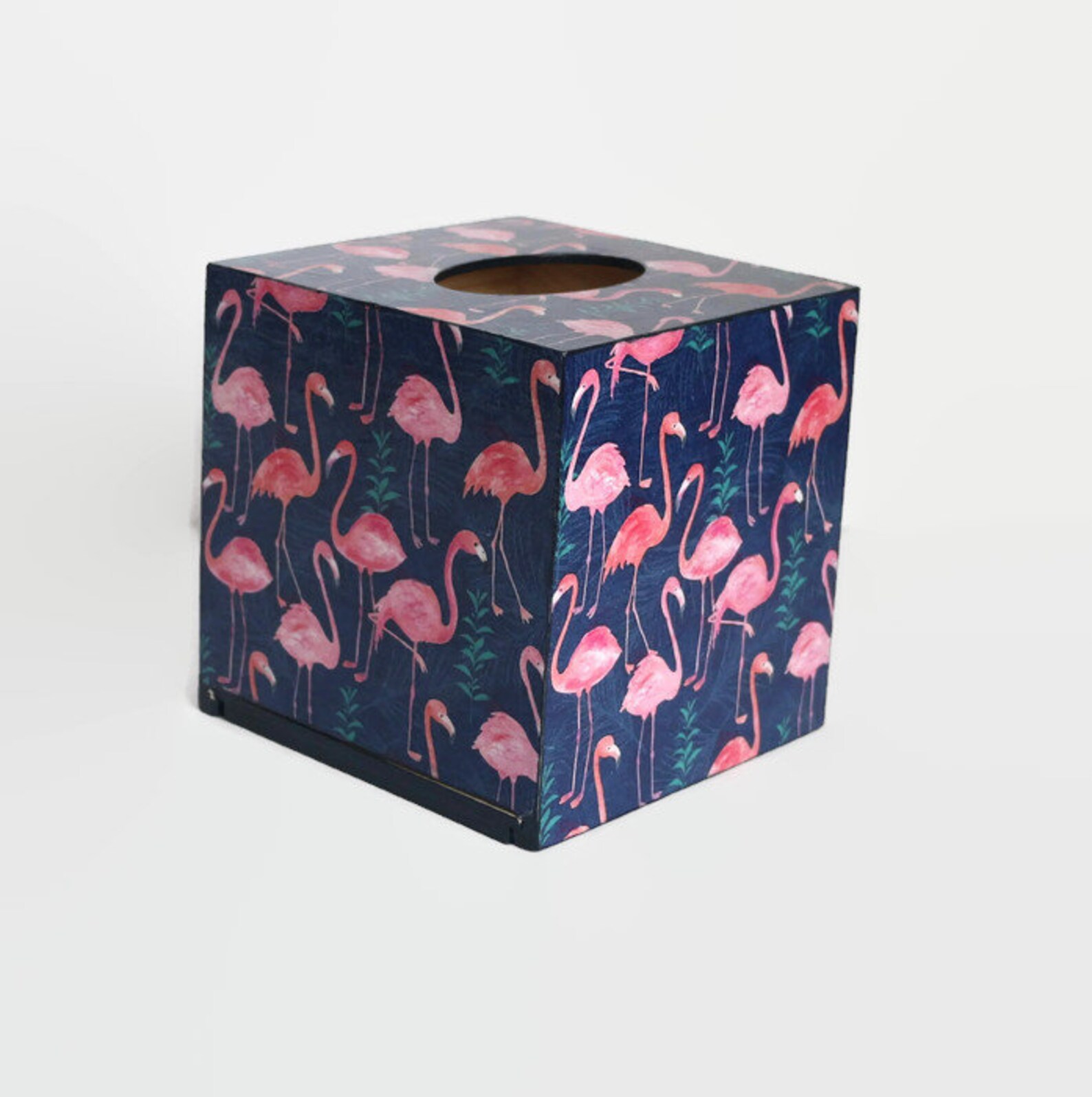 Tissue box cover Flamingo Square tissue box Flamingo decor | Etsy