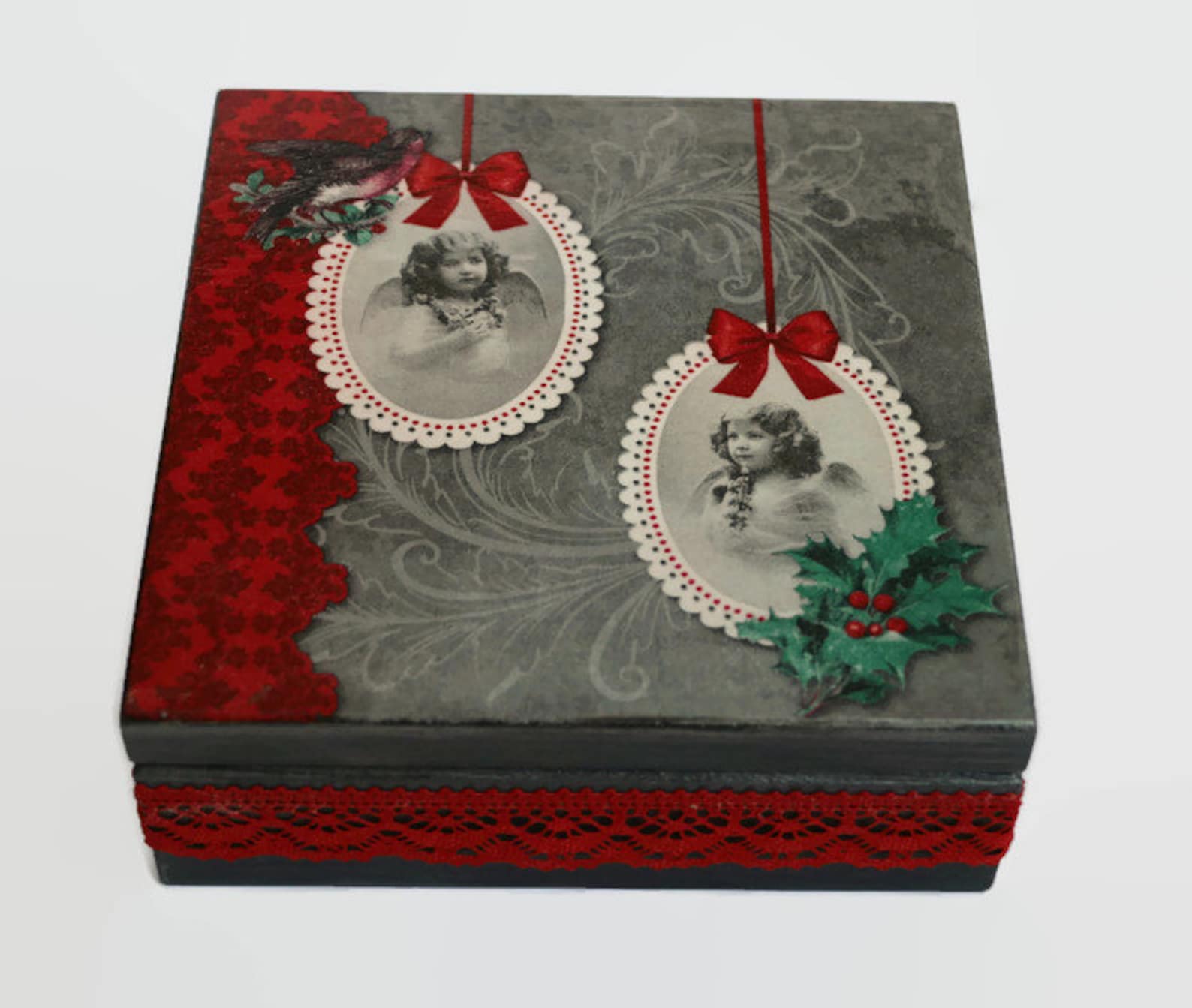 Christmas Box Angels Memory Box Angels Jewelry Box Christmas - Etsy
