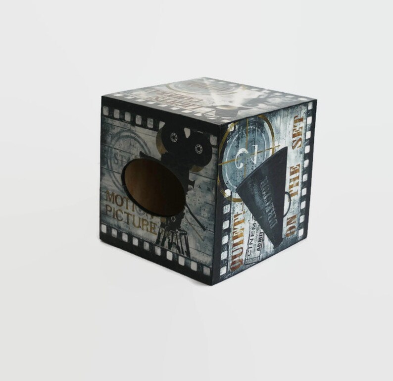 Gift for Actor Cinema Tissue Box Movie Camera Tissue Box Cover | Etsy