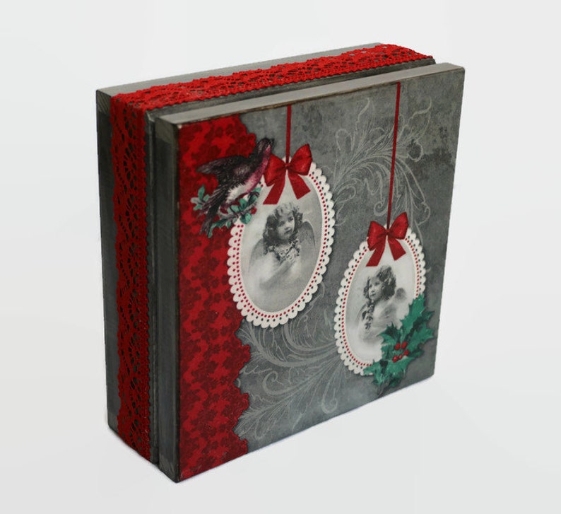 Christmas Box Angels Memory Box Angels Jewelry Box Christmas - Etsy