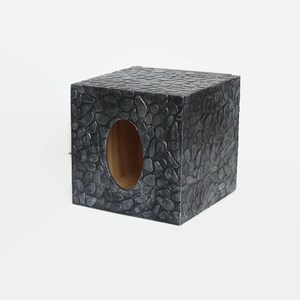 Tissue Box Cover Stones Tissue Box Silver Stones Wooden Tissue Holder ...