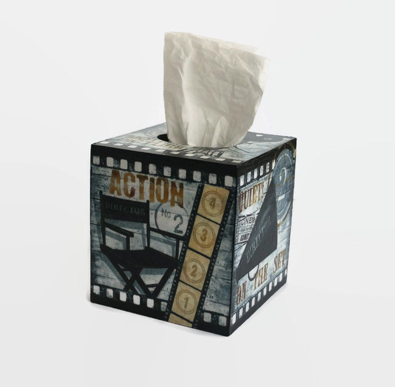 Gift for Actor Cinema Tissue Box Movie Camera Tissue Box Cover - Etsy