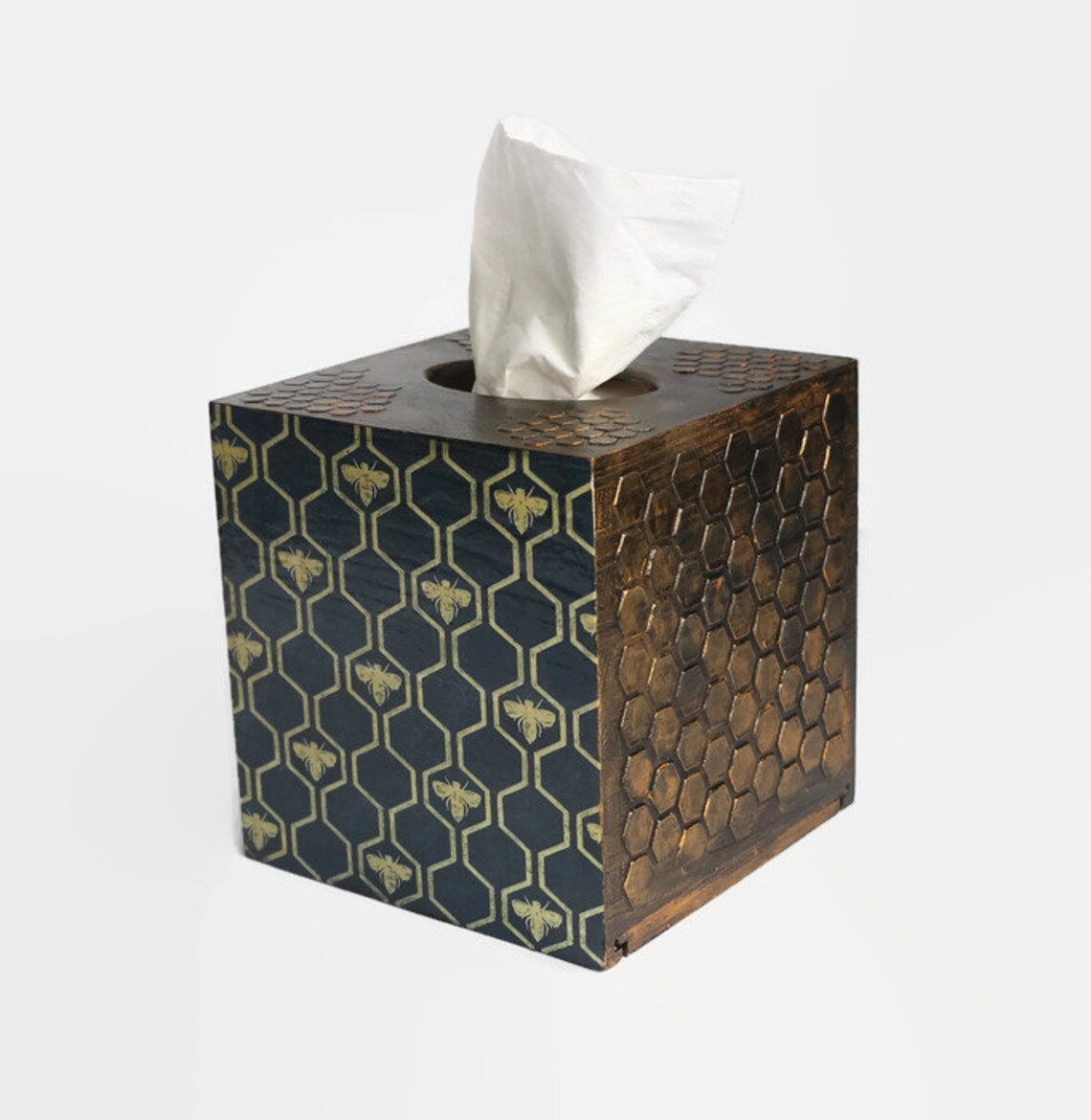 Bee Home Decor Queen Bee Tissue Box Cover Bee Tissue Box Honey - Etsy