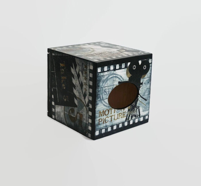 Gift for Actor Cinema Tissue Box Movie Camera Tissue Box Cover | Etsy