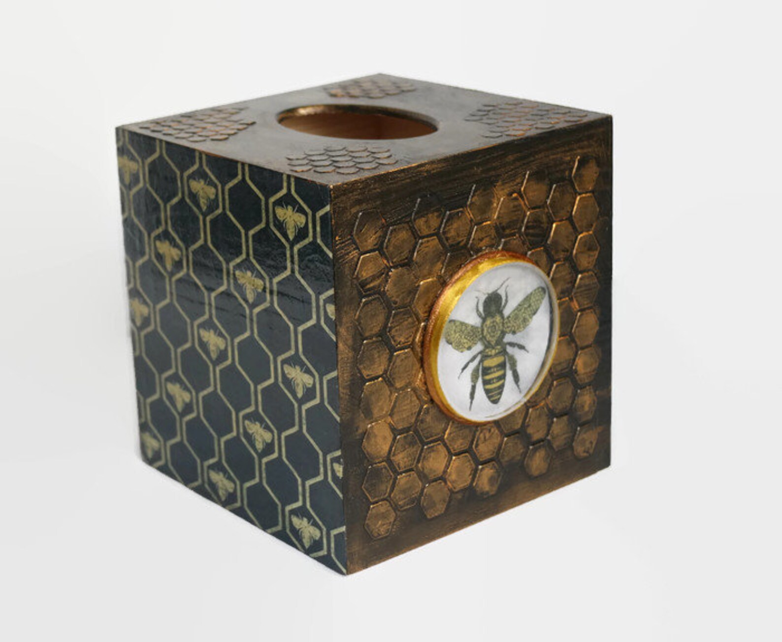 Bee Home Decor Queen Bee Tissue Box Cover Bee Tissue Box Honey - Etsy