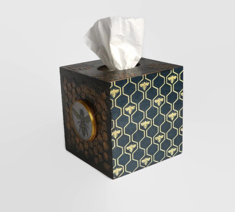 Bee Home Decor Queen Bee Tissue Box Cover Bee Tissue Box Honey - Etsy