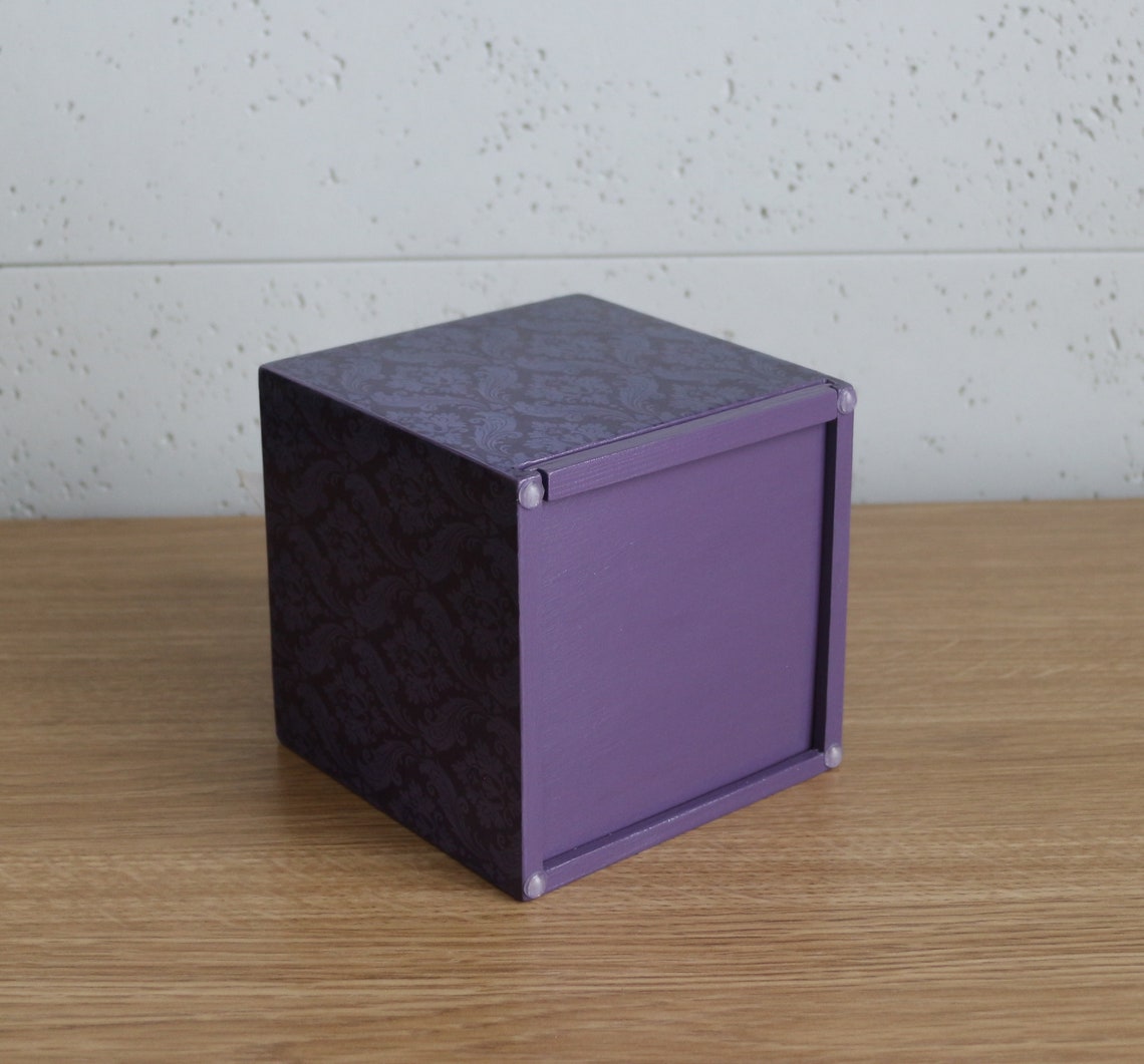 Damask Decor Purple Tissue Box Cover Square Moroccan Seamless - Etsy