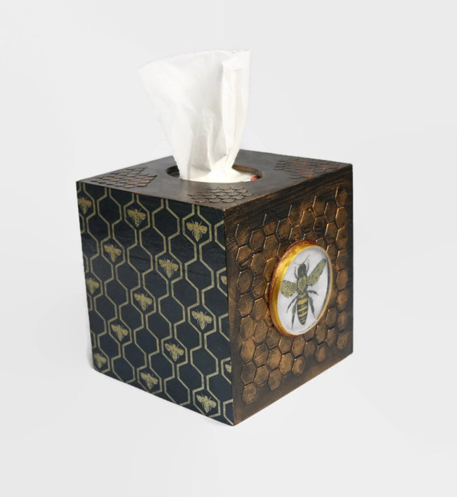 Queen Bee Bee Home Decor Tissue Box Cover Bee Tissue Box Honey Bee Gift ...