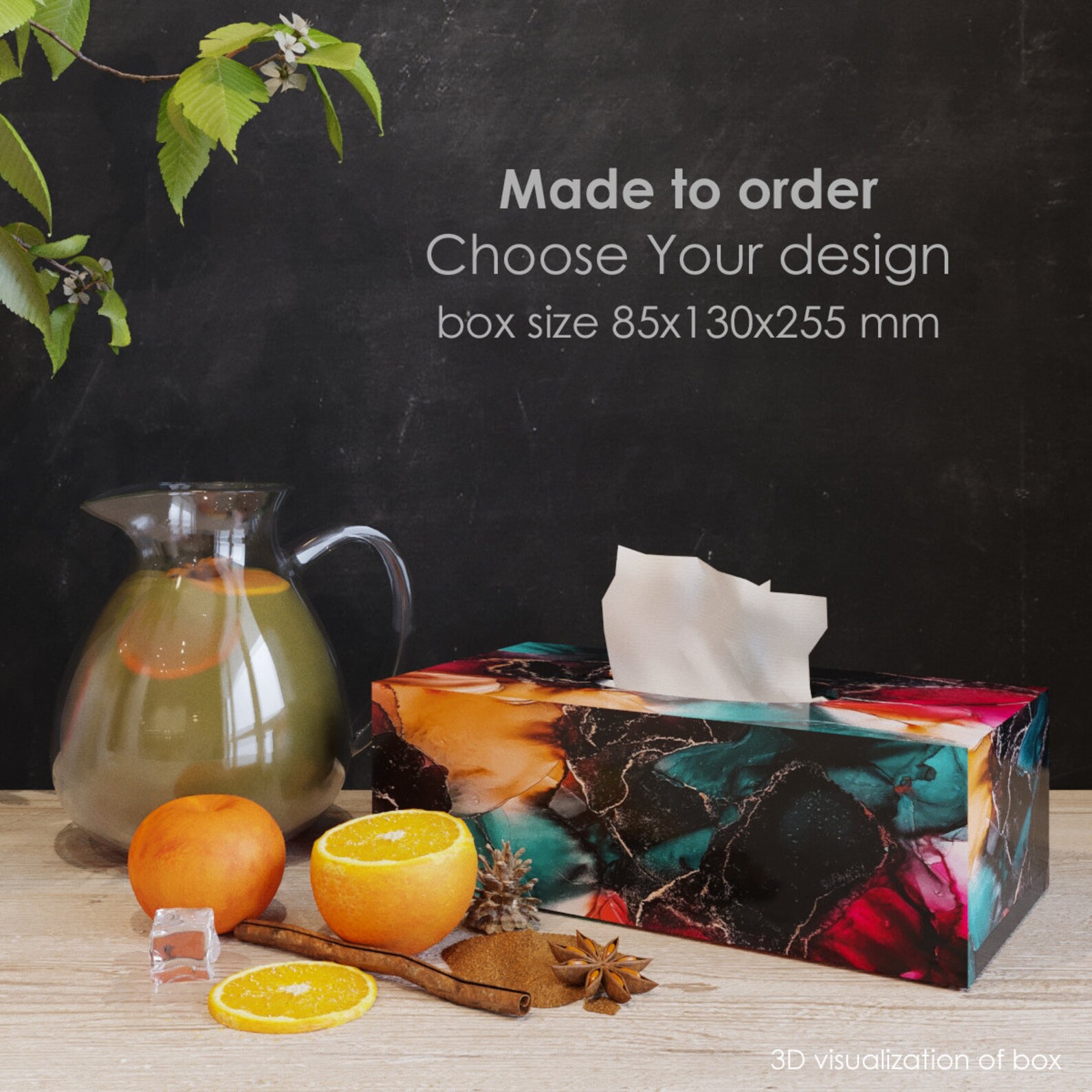 Rectangular Tissue Box Colorful Tissue Box Cover Napkin Box - Etsy