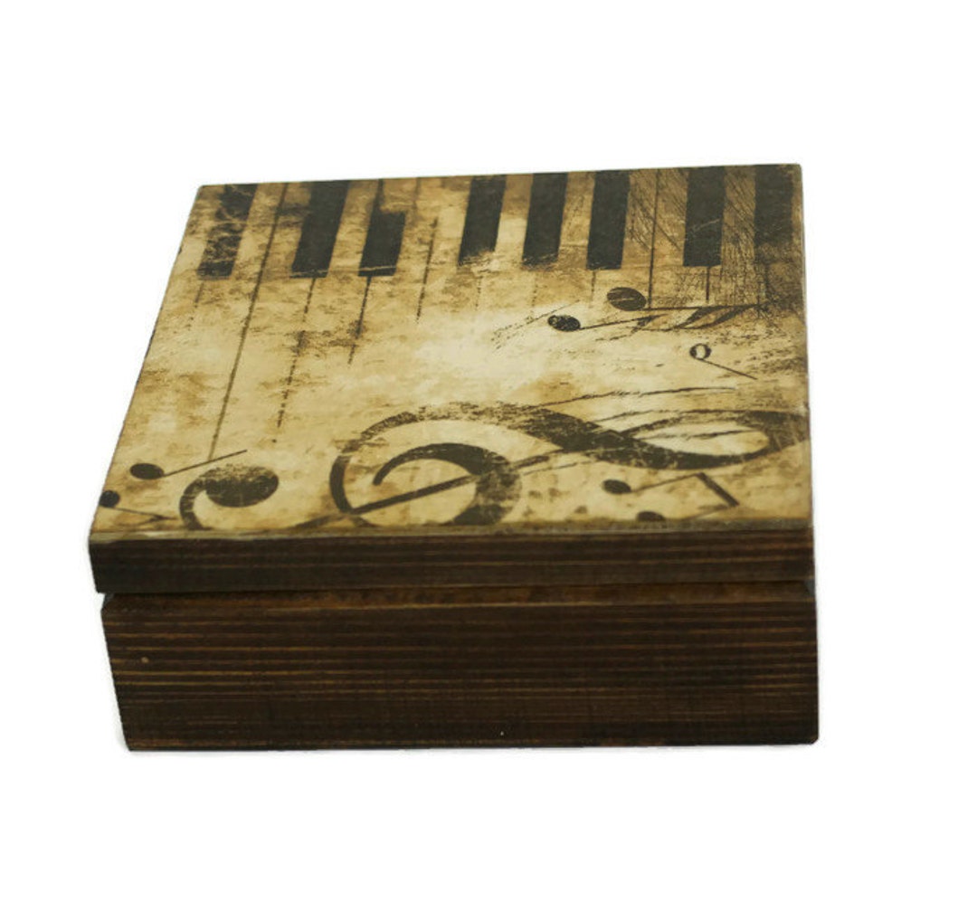 Piano Box Music Gift Storage Box Jewelry Box Music Theme Treasure Box ...