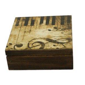 Piano Box Music Gift Storage Box Jewelry Box Music Theme Treasure Box ...