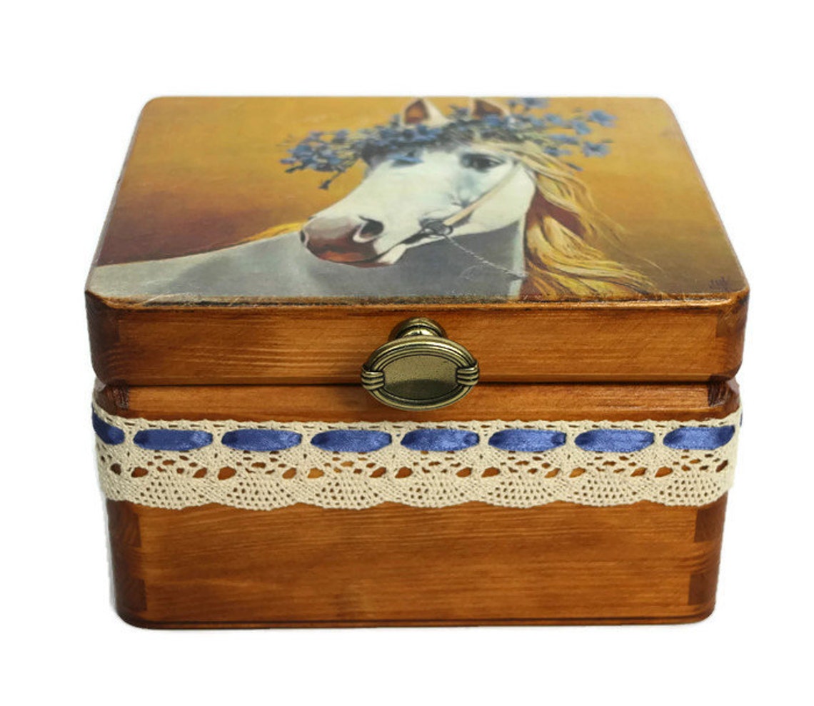 Horse Jewelry Box Storage Box Rustic Storage Box Memory Box - Etsy