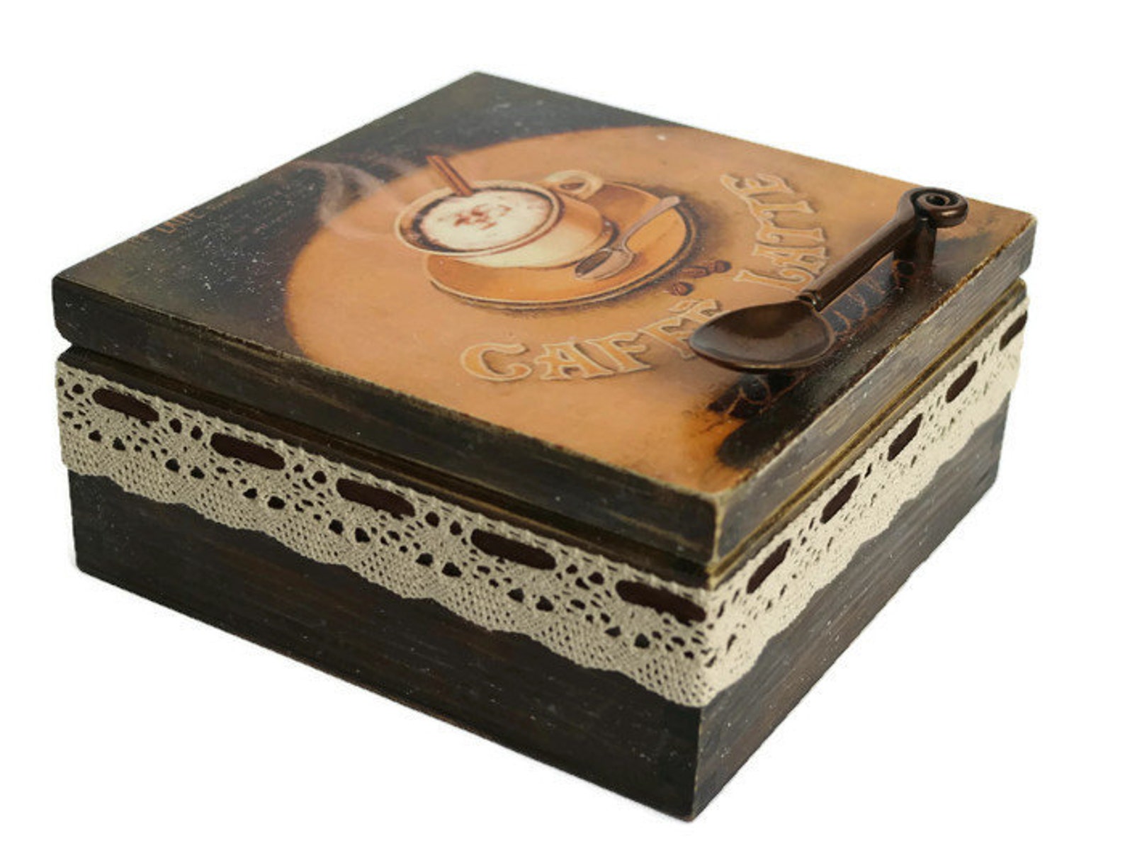 Tea Storage Box Tea Box Coffee Box Wooden Tea Box Kitchen - Etsy