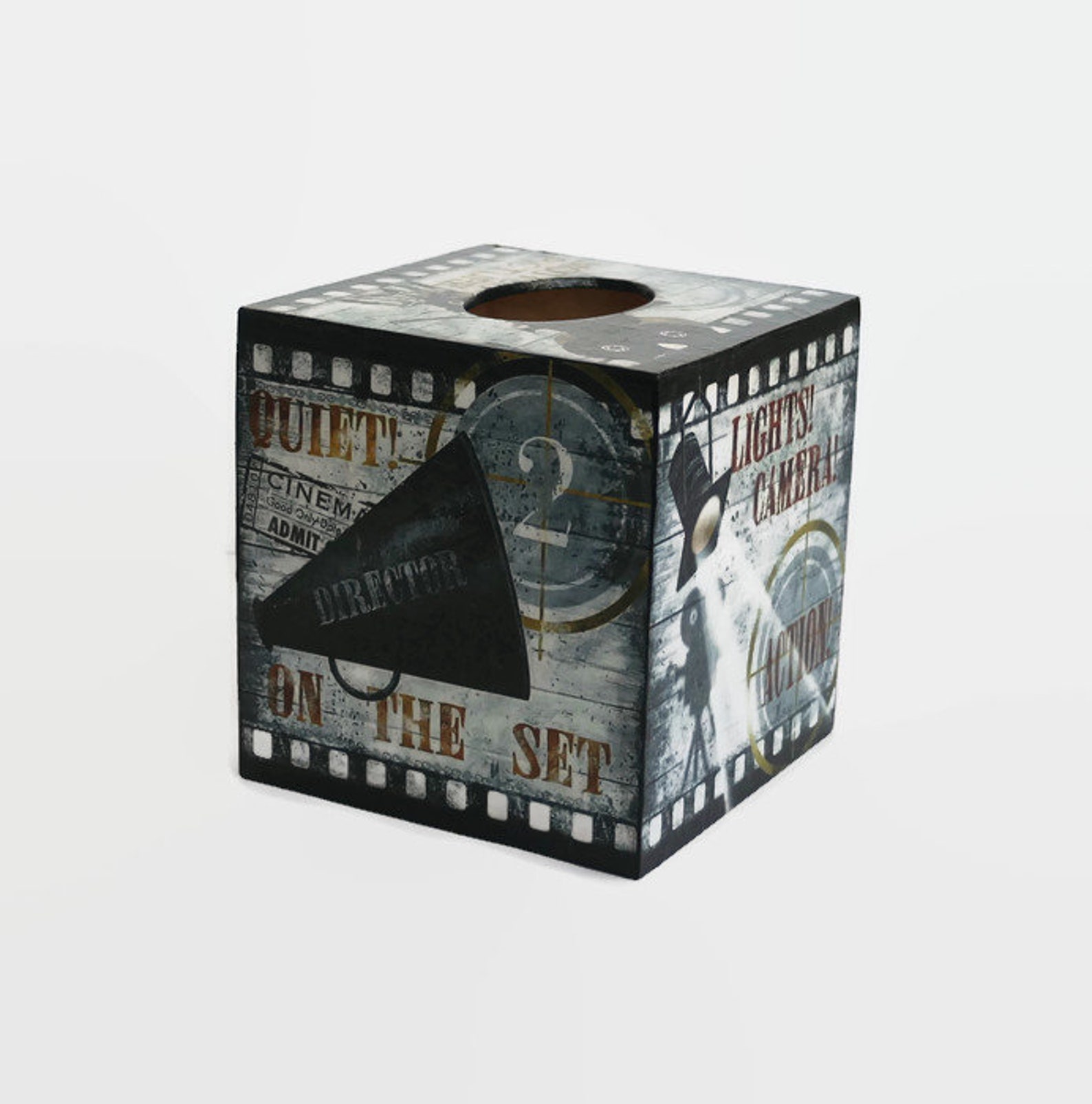 Gift for Actor Cinema Tissue Box Movie Camera Tissue Box Cover | Etsy