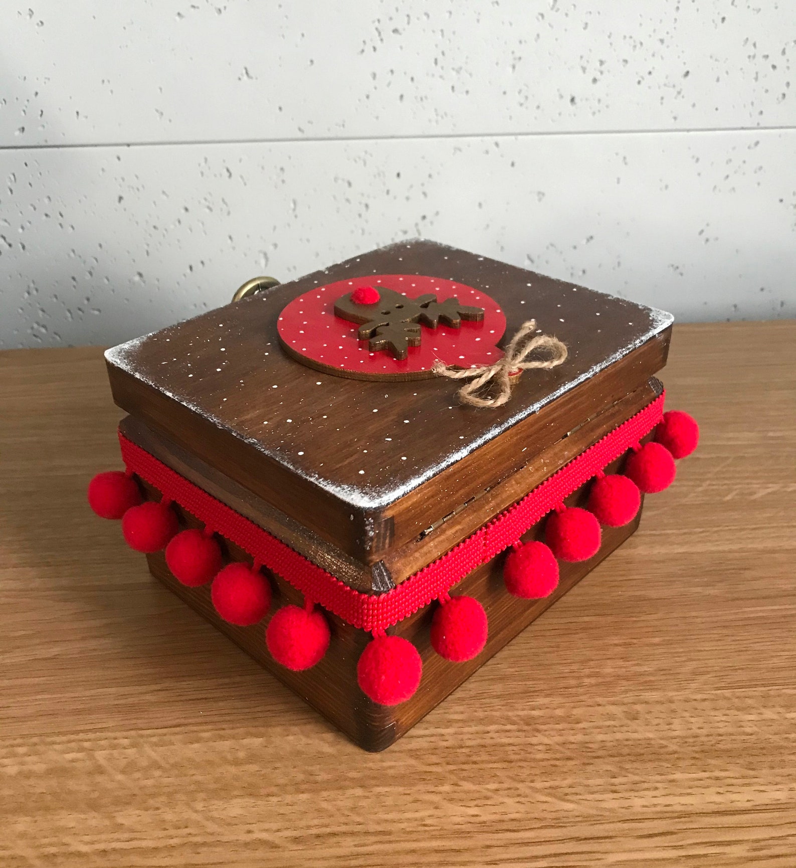 Christmas Box Reindeer Rudolph Box Deer Jewelry Box Christmas Gift ...