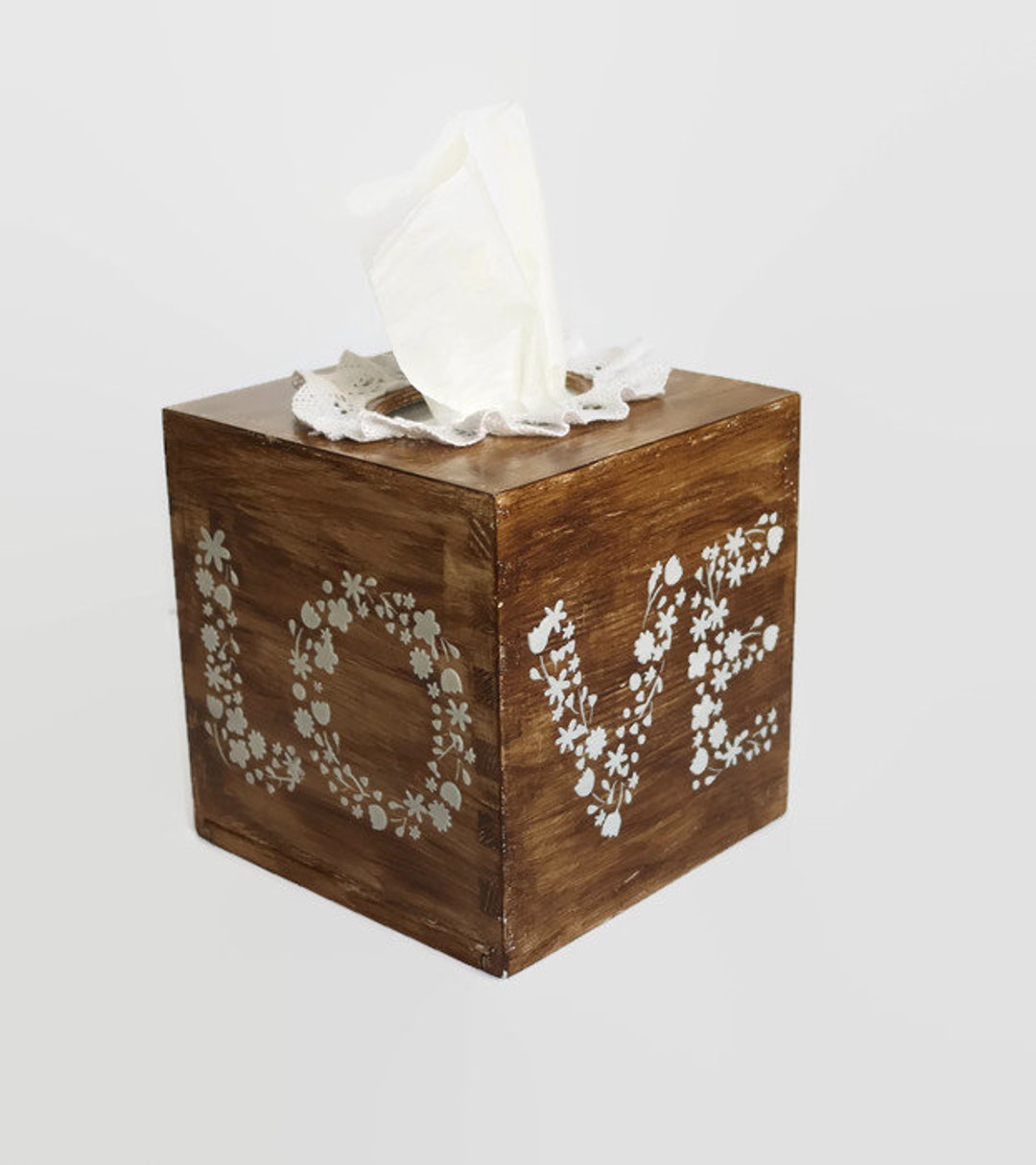 Tissue Box Cover Love Wedding Theme Wedding Gift Square Tissue Box ...
