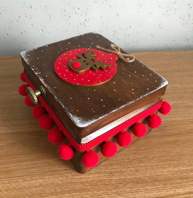 Christmas Box Reindeer Rudolph Box Deer Jewelry Box Christmas - Etsy