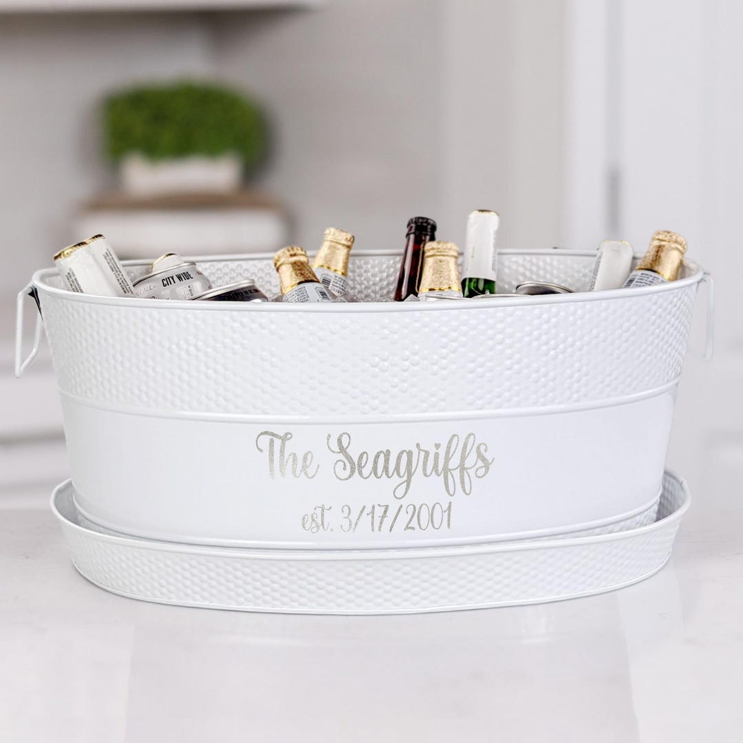 Personalized Beverage Tub With Stand for Wedding Gift for Couple ...