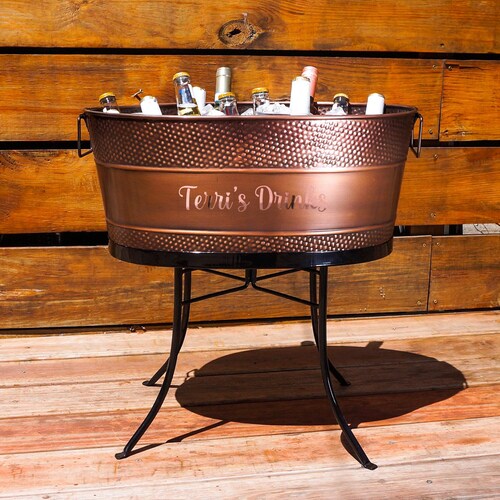 Personalized Beverage Tub With Stand for Wedding Gift - Etsy