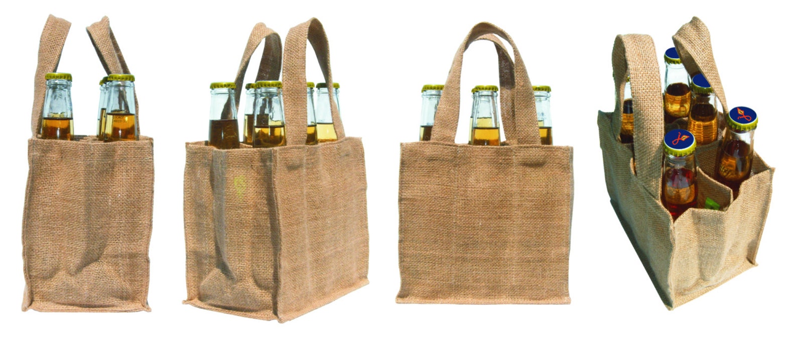 Pair of Two 6-pack Beer Bottle Bag Hand-made Out of Jute and Burlap - Etsy