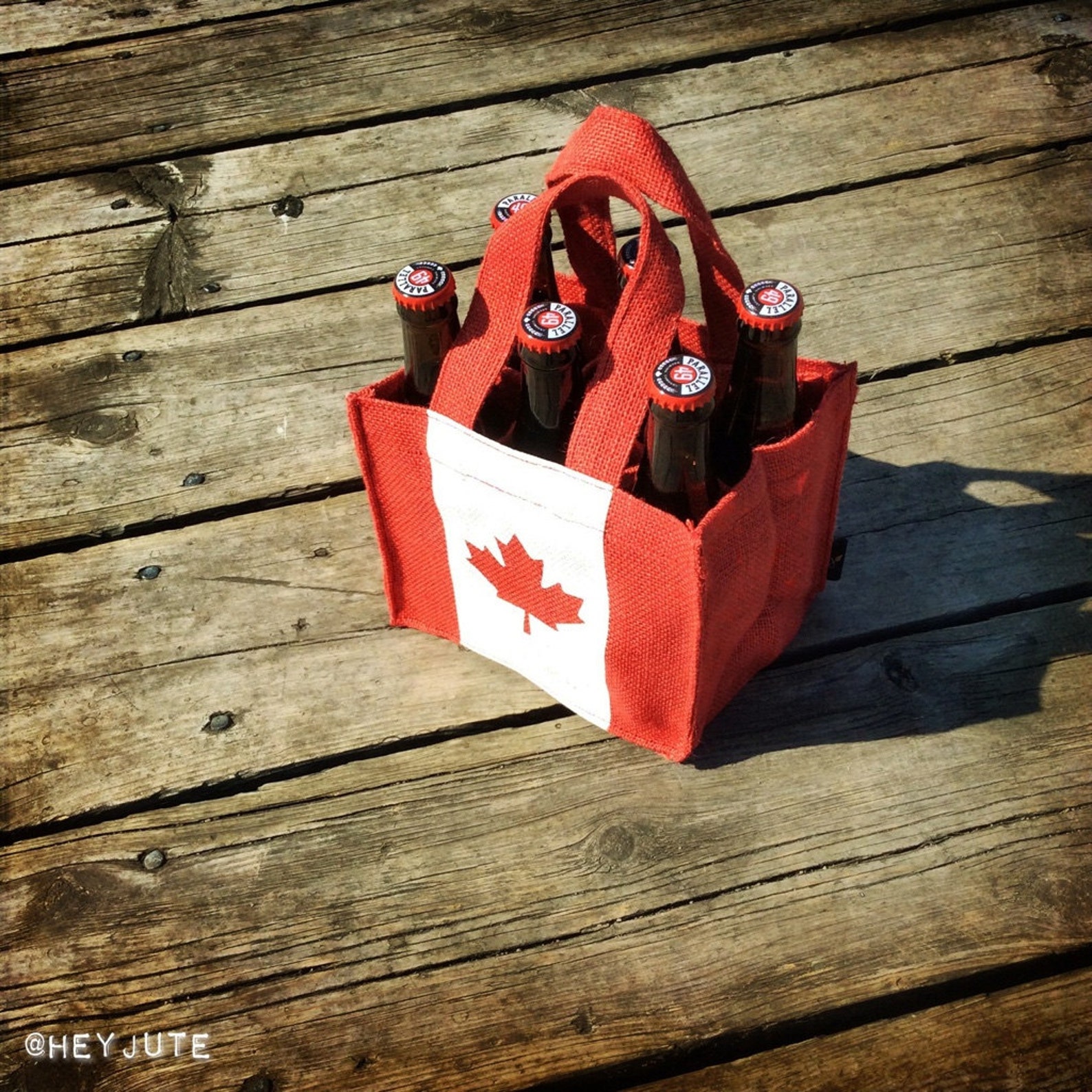 Pair of Two 6-pack Beer Bottle Bag. Canadian Canada Day Unique Gift for ...