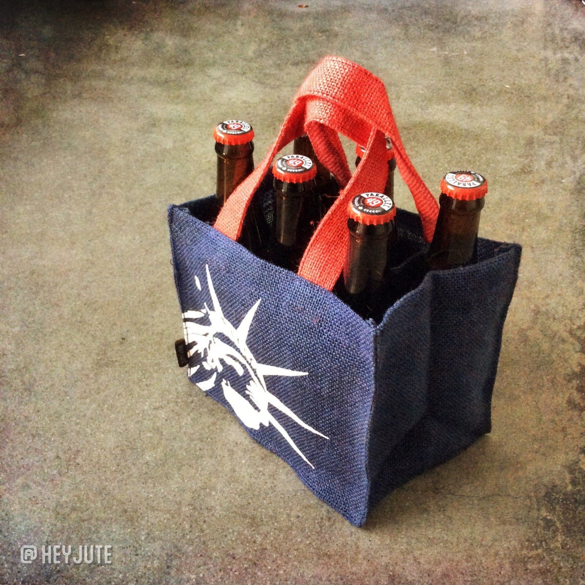 Pair of Two 6-pack Beer Bottle Bag. American USA Independence Day ...