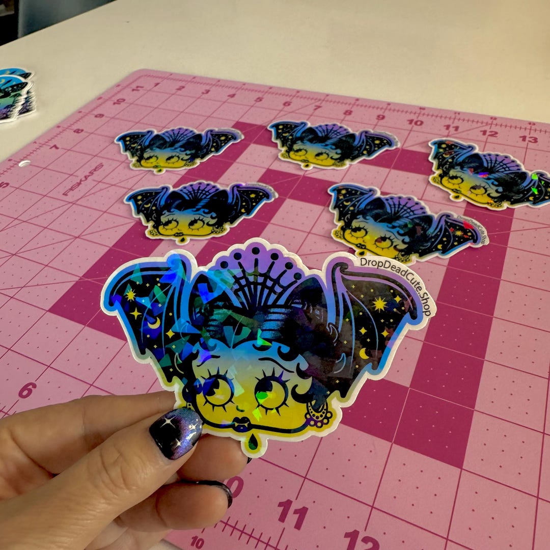 Holographic BATTY BOOP Vinyl Sticker - Etsy