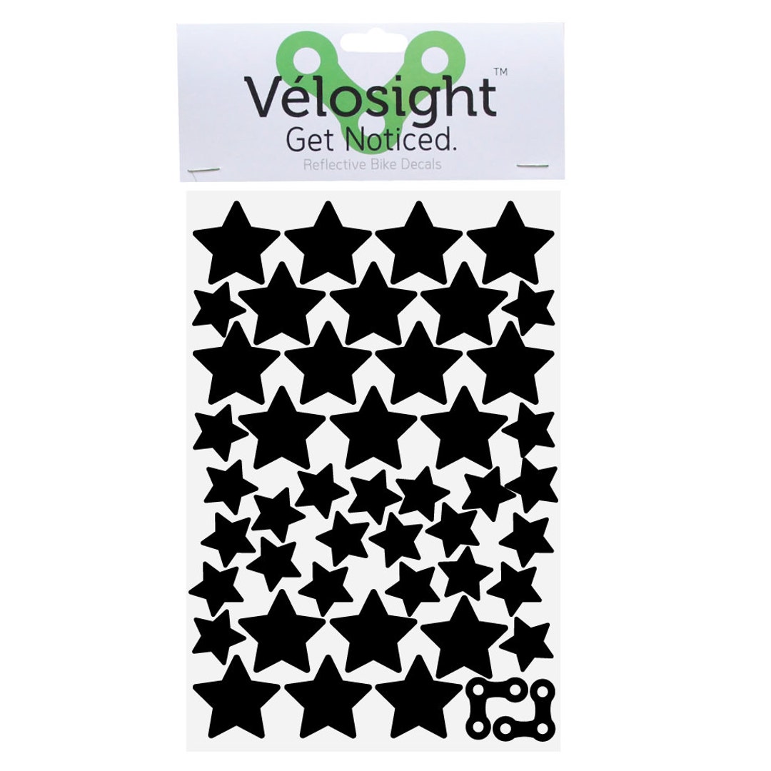 Reflective Star Bicycle Decals: High Visibility Bike Helmet Stickers - Etsy