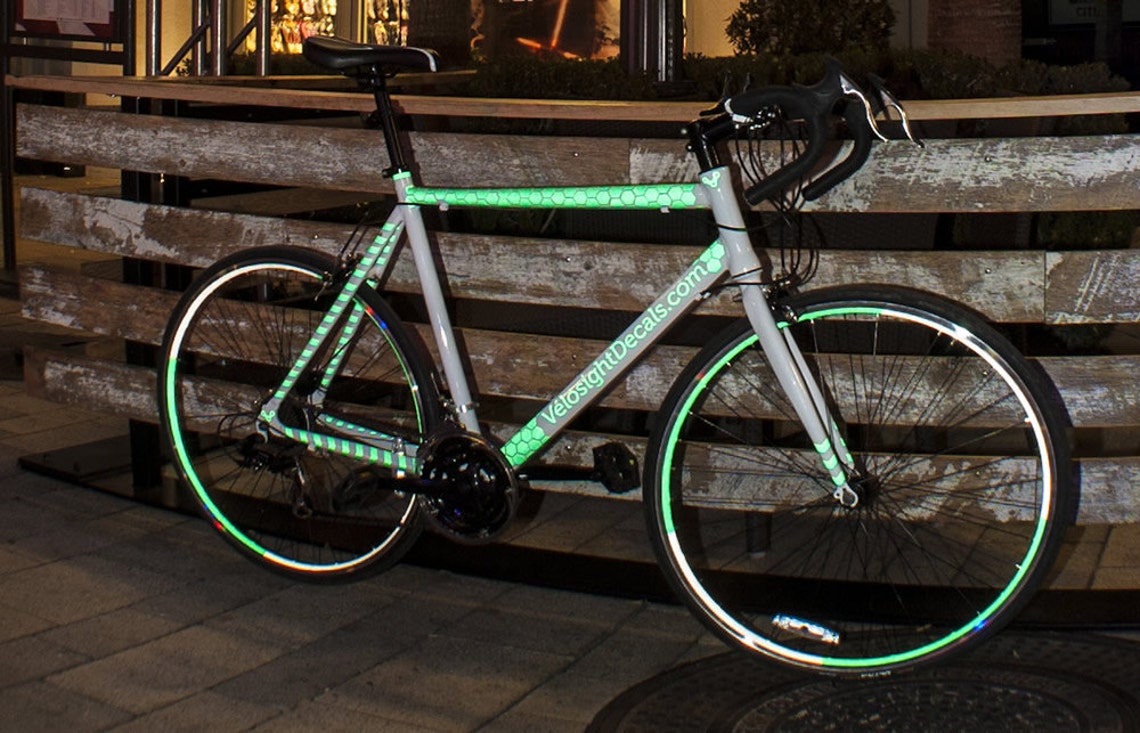 Reflective Bicycle Decals and Bike Helmet Stickers Velosight™ - Etsy