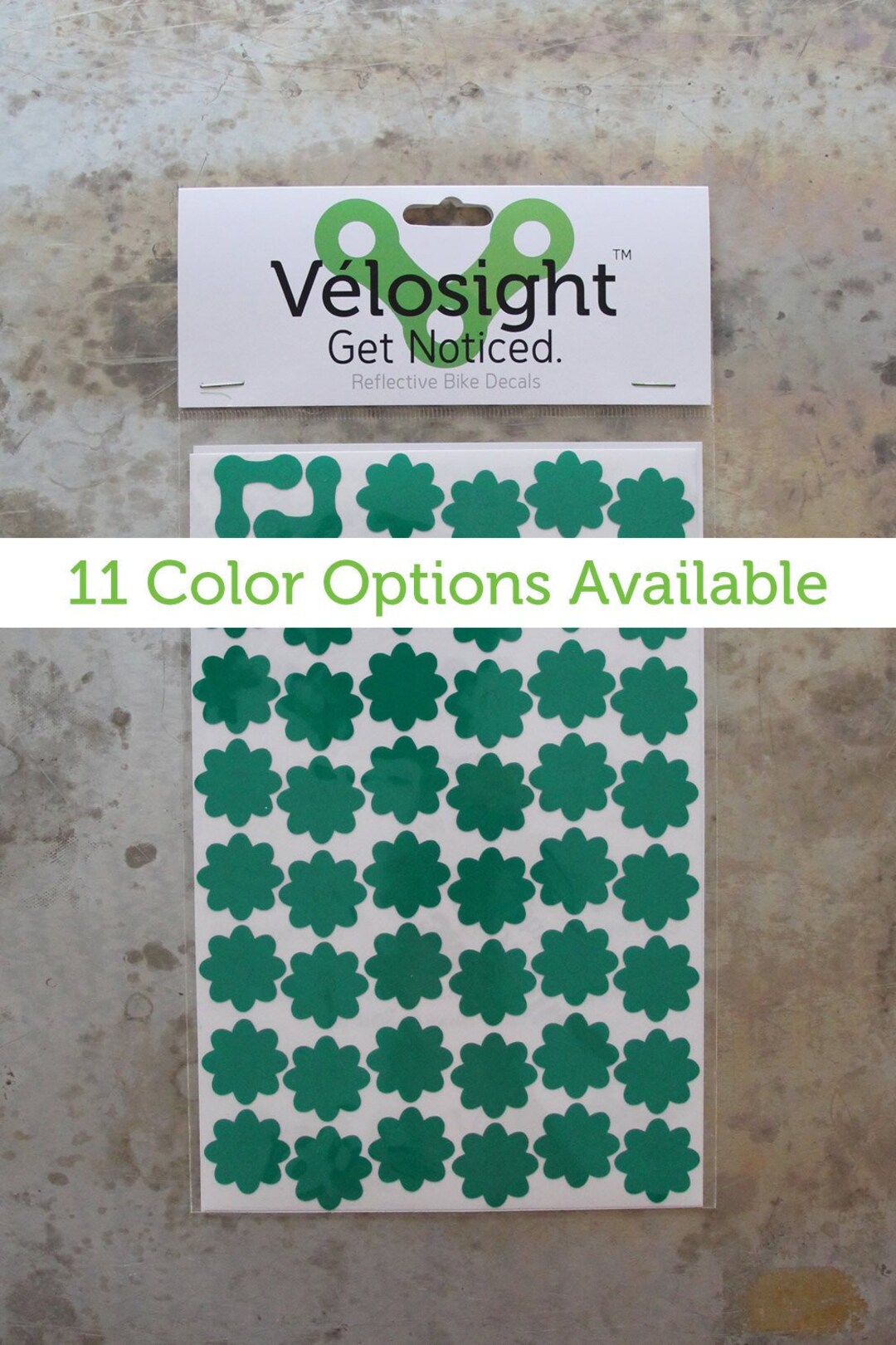 Flower Power Velosight™ Reflective Bicycle Decals and Bike Helmet ...