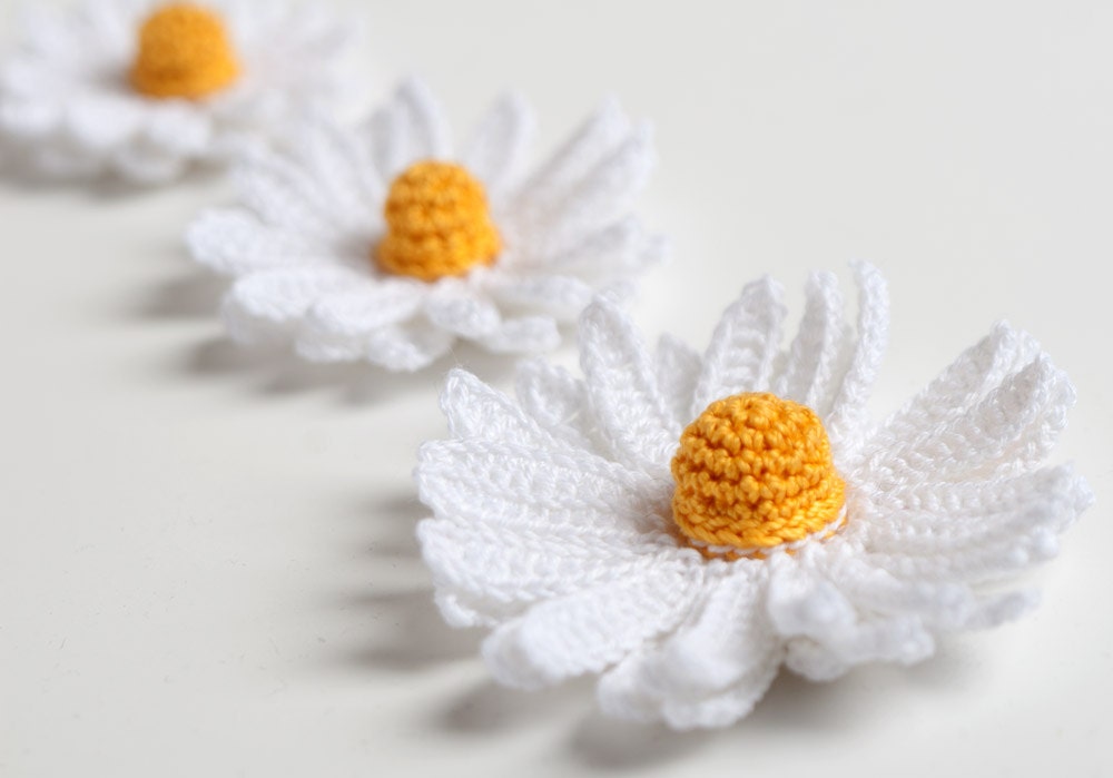 Crochet Pattern Daisy Flower - Digital File PDF - Etsy