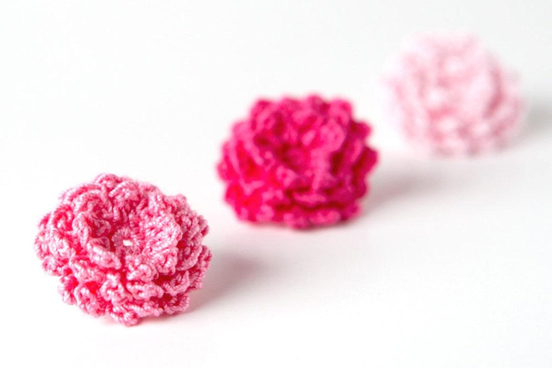 Crochet Pattern Mini Rose Flower - Digital File PDF - Etsy