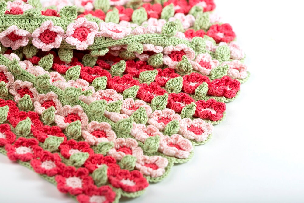 Crochet Pattern Spring Field Blanket Digital File PDF - Etsy