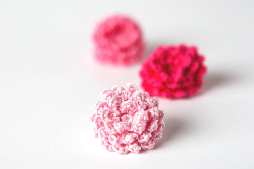 Crochet Pattern Mini Rose Flower Digital File PDF - Etsy