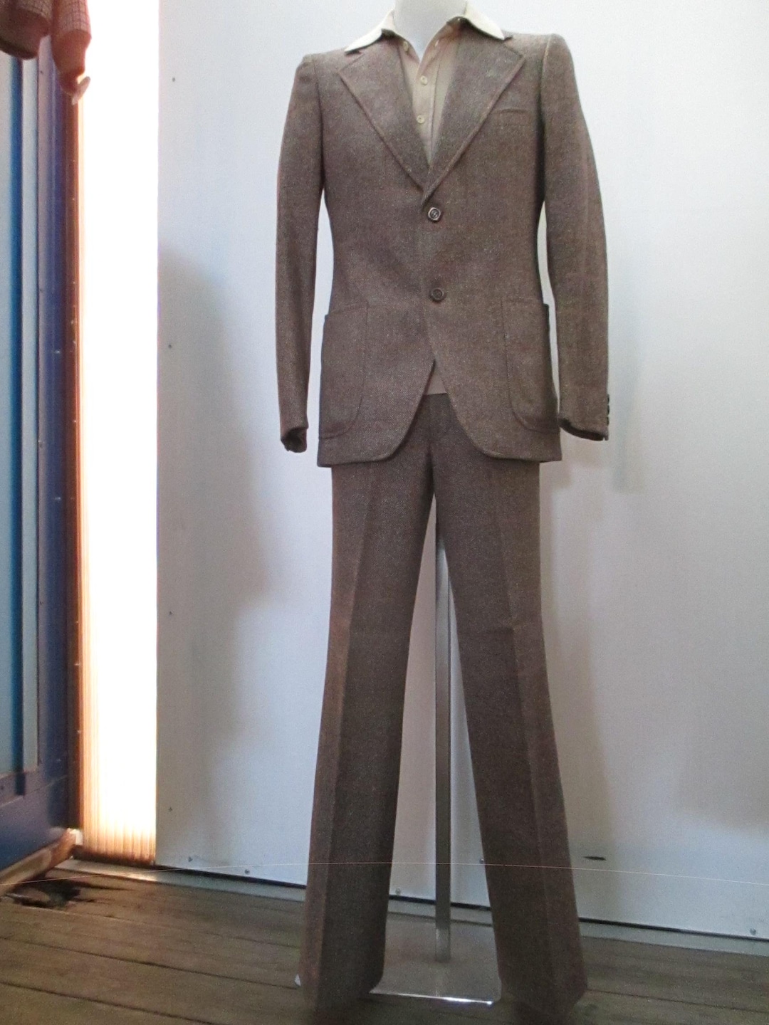 Vtg 60s-70s Checkered Men Suit/made in Italy/pure Wool/2-button Jacket ...