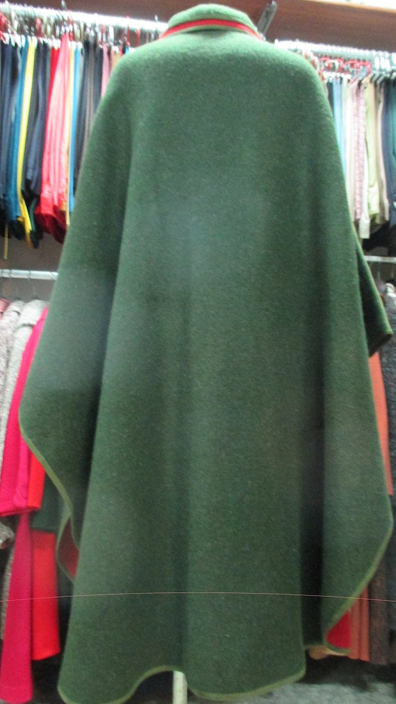70s/80s loden cape. Made in Tyrol by "Lindner"/Green … - Gem