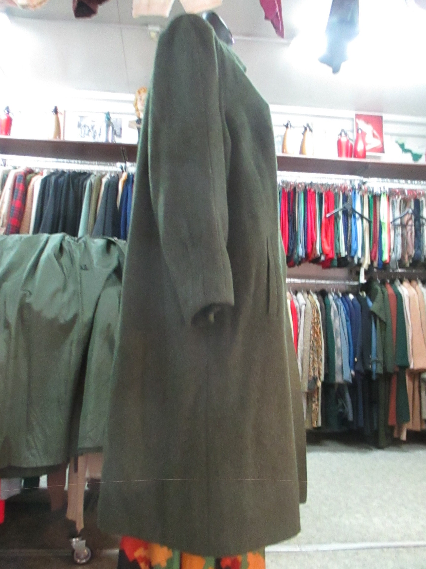 Vtg 80s Green Loden Coat by adler Sovereign/wool/raglan Sleeves/loose ...