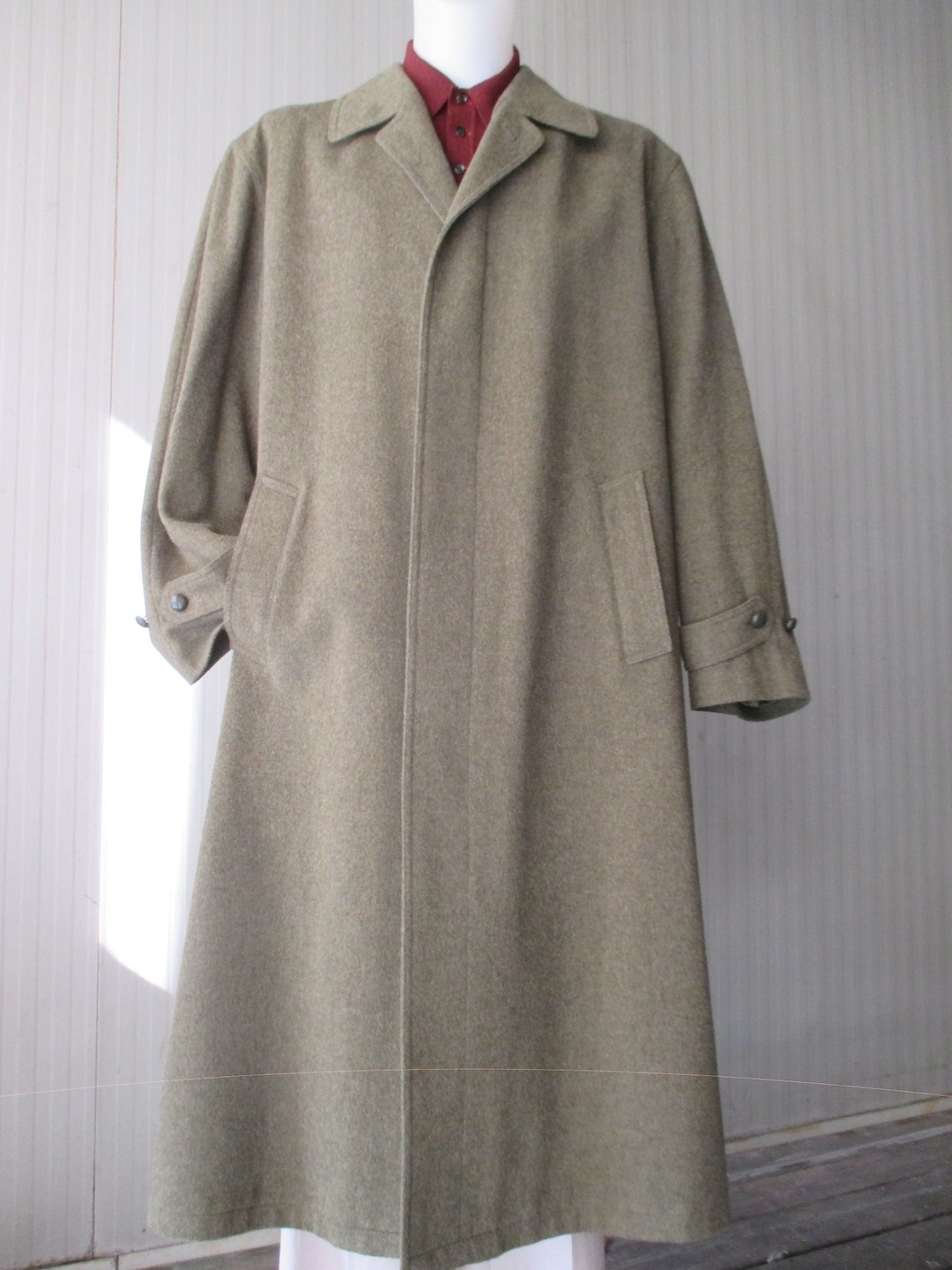 Early 80s Green Loden Coat/made in Munchen by " Frey"/wool and Mohair ...