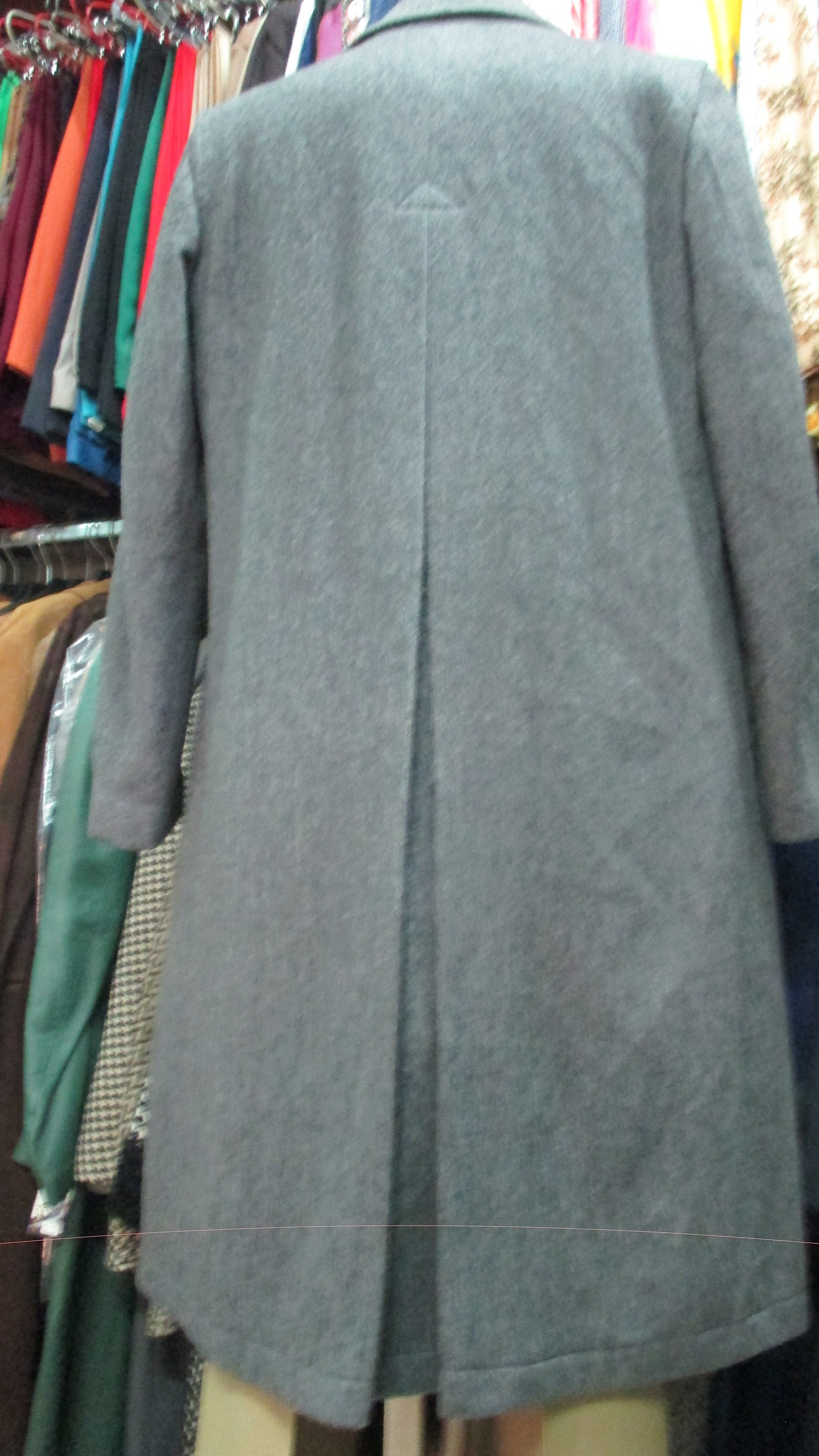 70s Grey Loden Coat/made in Italy by 1&2/slit Pockets/back Box-pleat/sz ...