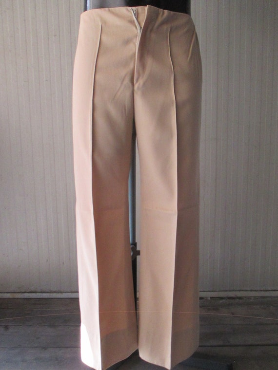 Vtg 60s Trousers Gabardine Wool Blue Red Tuxedo Strip… - Gem
