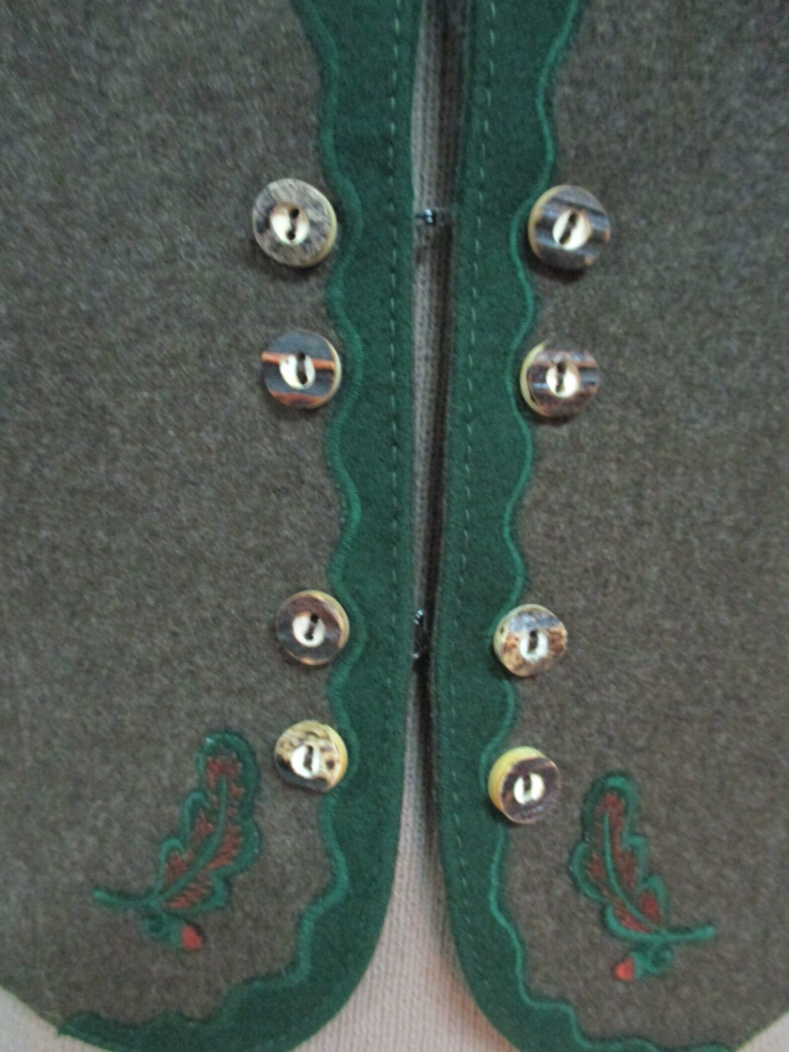 60s Tyrolean Blazer With Embroidery/typical Buttons/pure - Etsy